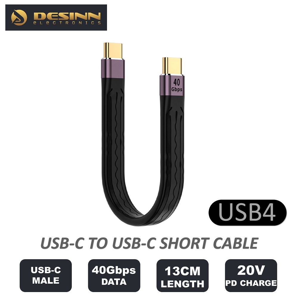 Usb4 Type C Cable 13cm Usb C Support Thunderbolt 4 3 Pd Charge 100w 6125