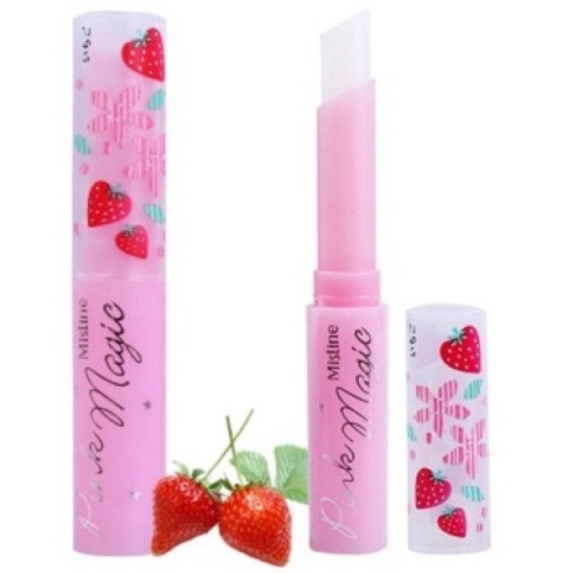Mistine Pink Magic Strawberry Lip Balm | Shopee Malaysia