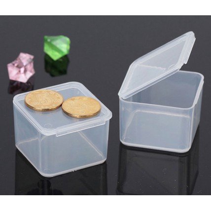 Transparent Plastic Small Square Storage Box Containers With Cover ...