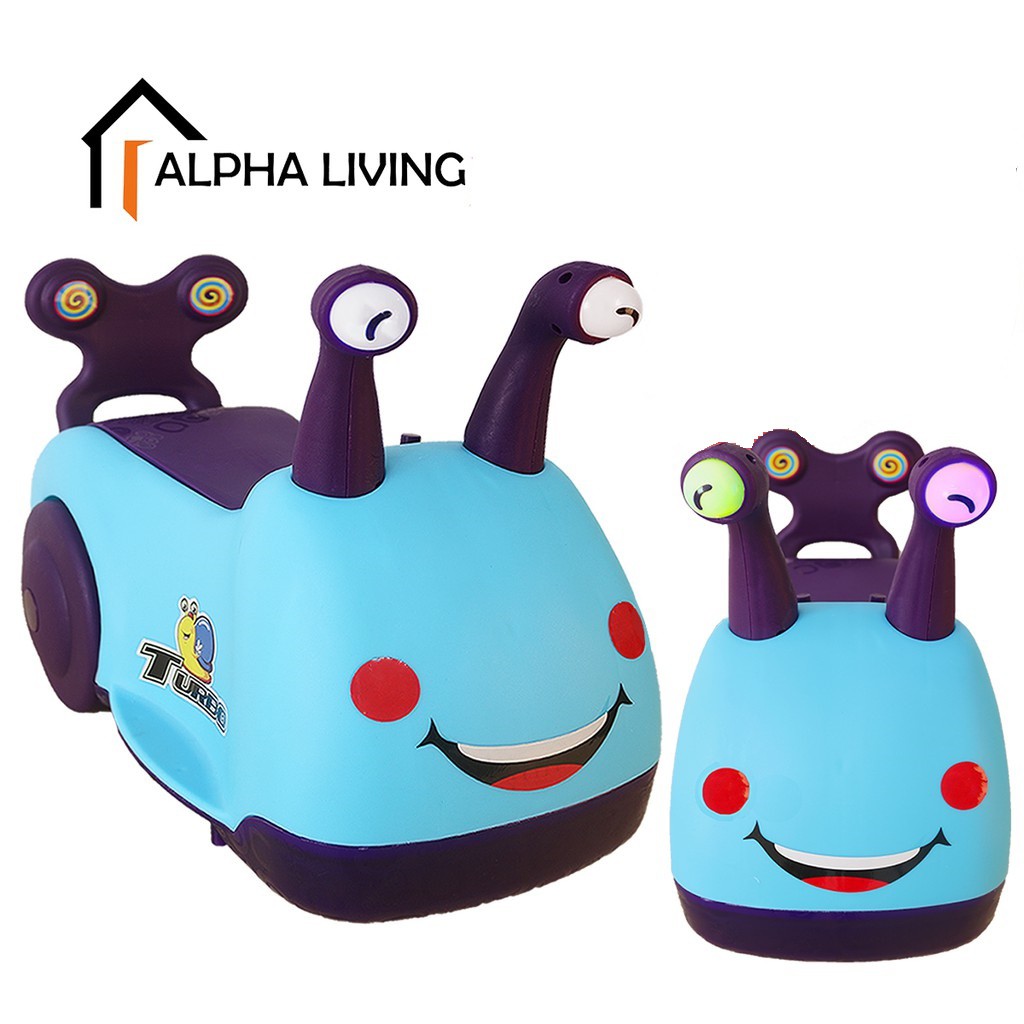 Kids Bugs Snail Ride On Car Toy with Storage Music & Lights TOY0098 ...