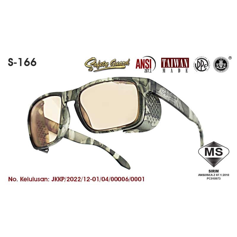 DOSH Sirim Approval Safety Glasses Retro Camoflage Style Safety Guard S ...