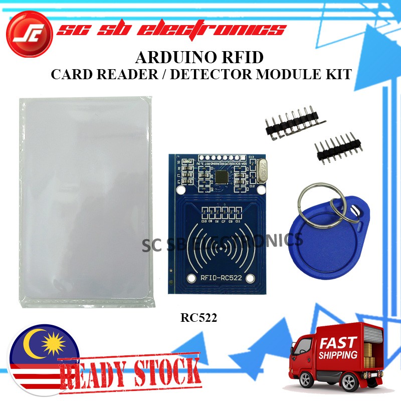 ARDUINO RFID RC522 CARD READER DETECTOR MODULE KIT | Shopee Malaysia