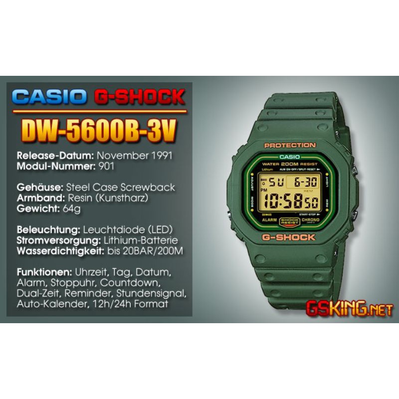 Original G-Shock DW-5600B-3V Green Speed Japan A | Shopee Malaysia