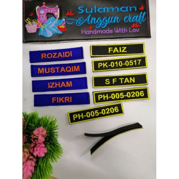 NAME TAG VELCRO - TANDA NAMA BERPELEKAT CUSTOMISE | Shopee Malaysia