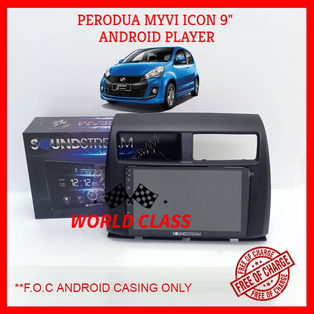 PERODUA MYVI ICON 2015-2017 SOUNDSTREAM 9" ANDROID IPS PLAYER FULL HD ...