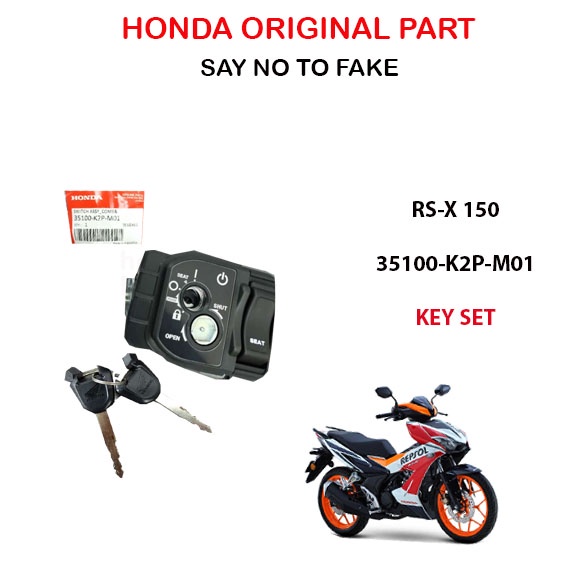 HONDA ORIGINAL RSX RS-X150 KEY SET 35100-K2P-M01 | Shopee Malaysia