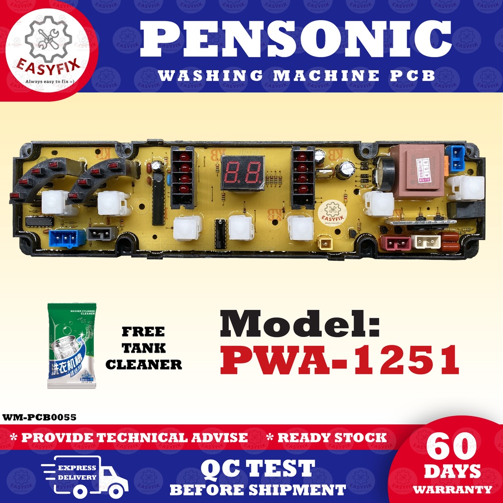 PWA-1251 PENSONIC WASHING MACHINE PCB BOARD PANEL BOARD CONTROL BOARD ...