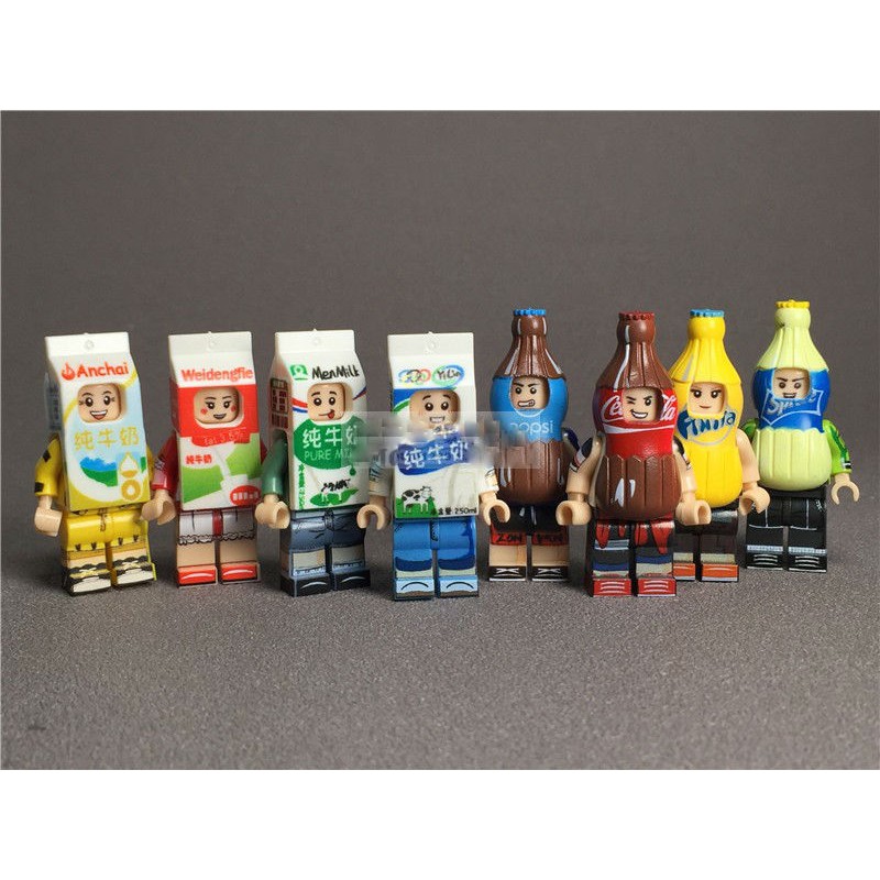 Lego Compatible Minifigures - POGO PG8134 Beverage, Drinks Mascots 2018 ...