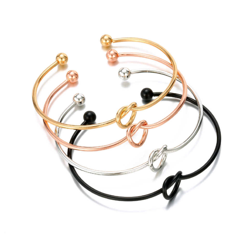 Women Simple Bangle Korean Bracelet Opening Jewelry Gift | Shopee Malaysia