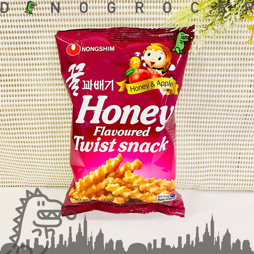Korea Nongshim Honey & Apple Flavoured Twist Snack Korean Snack 75g ...