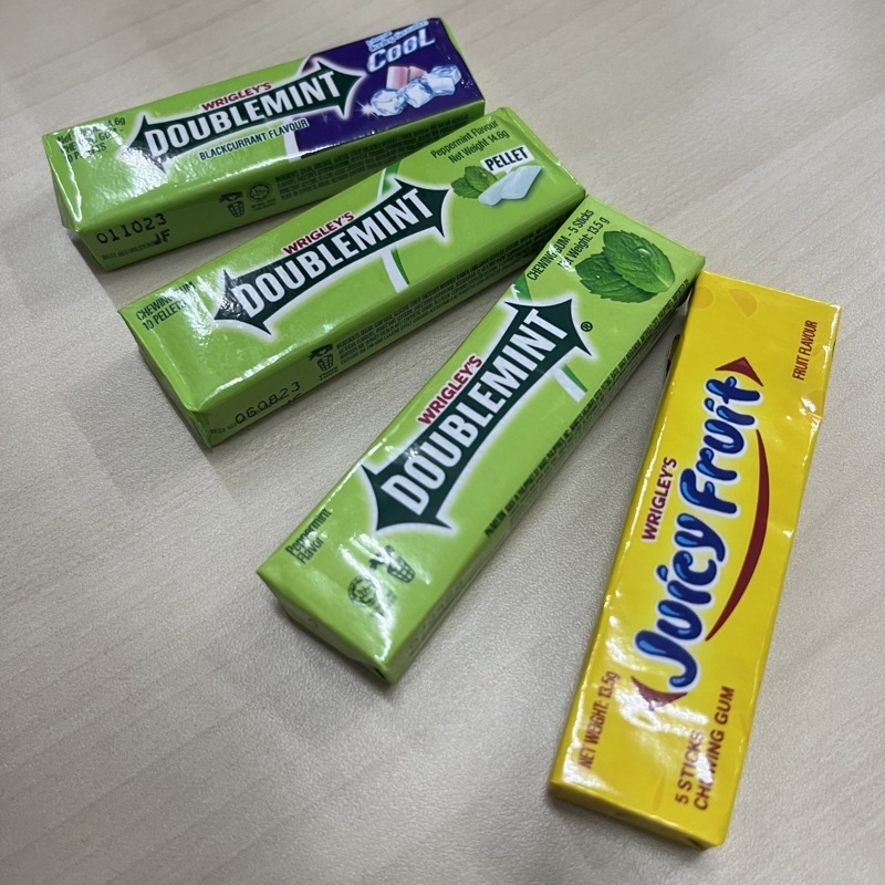 Doublemint Chewing Gum - Peppermint / Spearmint / Green Tea / Juicy ...