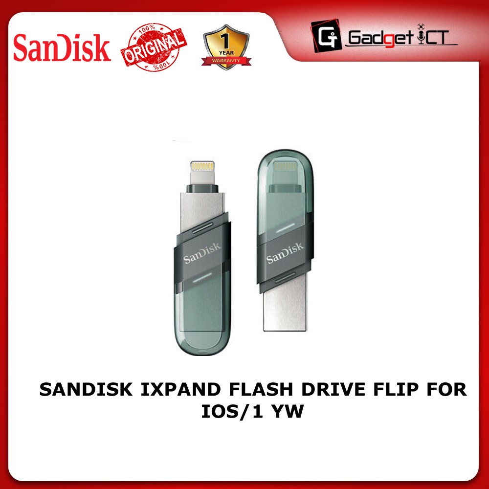 SANDISK IXPAND FLASH DRIVE FLIP USB 3.1 & LIGHTNING 32/64/128GB FOR IOS ...