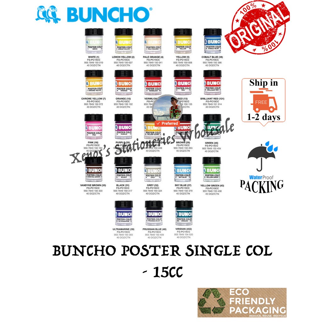 Buncho poster colour single 15cc - (normal colour) | Shopee Malaysia
