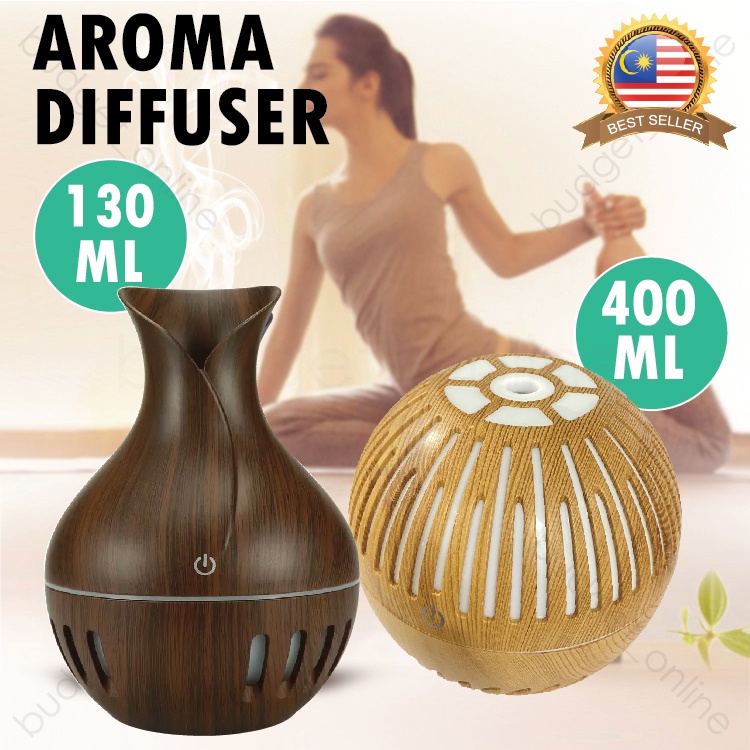 130ML/400ML Ultrasonic Aroma Diffuser Home Cool Mist Maker Humidifer ...