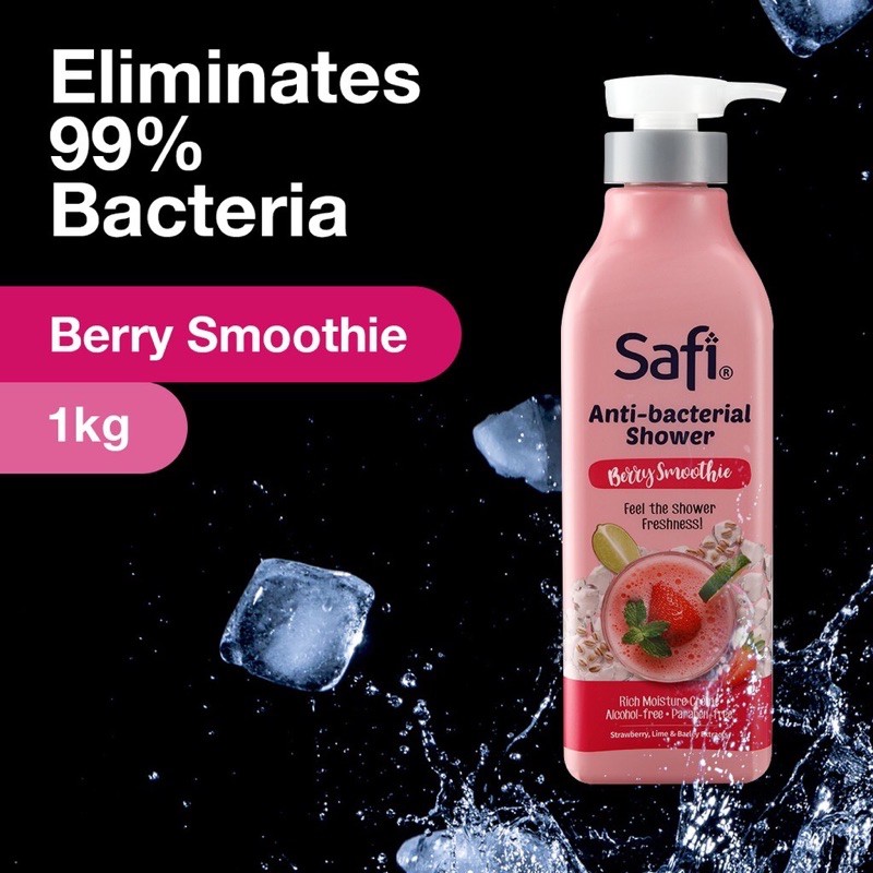 SAFI Antibacterial Shower Cream Berry Smoothie (1kg) | Shopee Malaysia