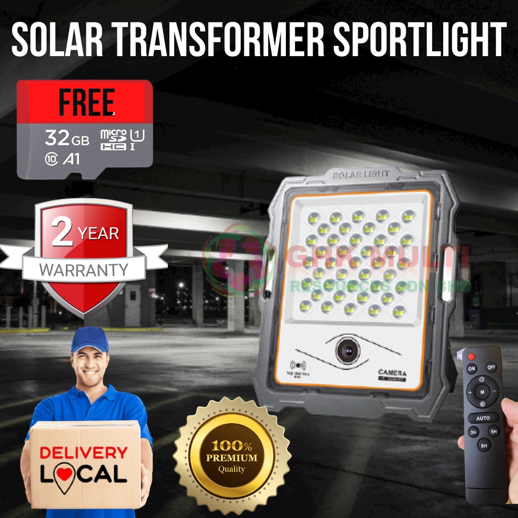 Solar light (2 year warranty) 100w-1000w Solar sportlight Solar CCTV ...