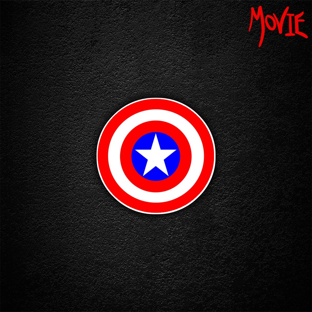 CAPTAIN AMERICA LOGO - Premium Fan-made Sticker (MOVIE series) | Shopee ...