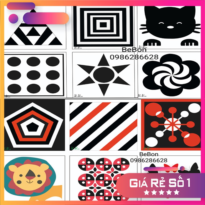 Visual Stimulating Decal Card Set Help Your Baby develop Comprehensive ...