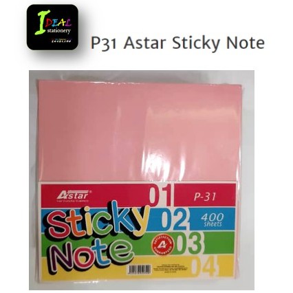 Astar Sticky Note P-31 (per pack) | Shopee Malaysia