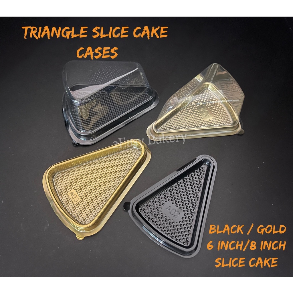 (10pcs) 6" / 8" Triangle Slice Cheese Cupcake Cases The Beige The Box ...