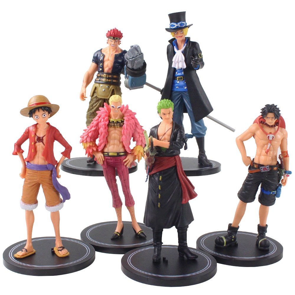6Pcs/Set Anime One Piece Monkey D Luffy Sabo Ace Roronoa Zoro ...