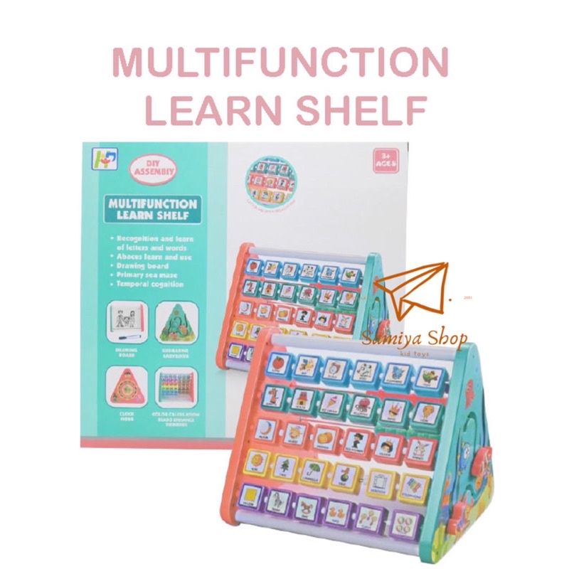 Multifunction Learn Shelf Kids Learning Board DIY Studying Letters ...