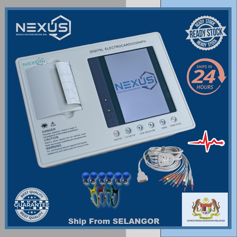 Nexus 3-Channel ECG Electrocardiogram Machine | Shopee Malaysia