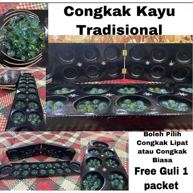 Congkak Kayu Tradisional Free Guli 1 Packet. | Shopee Malaysia