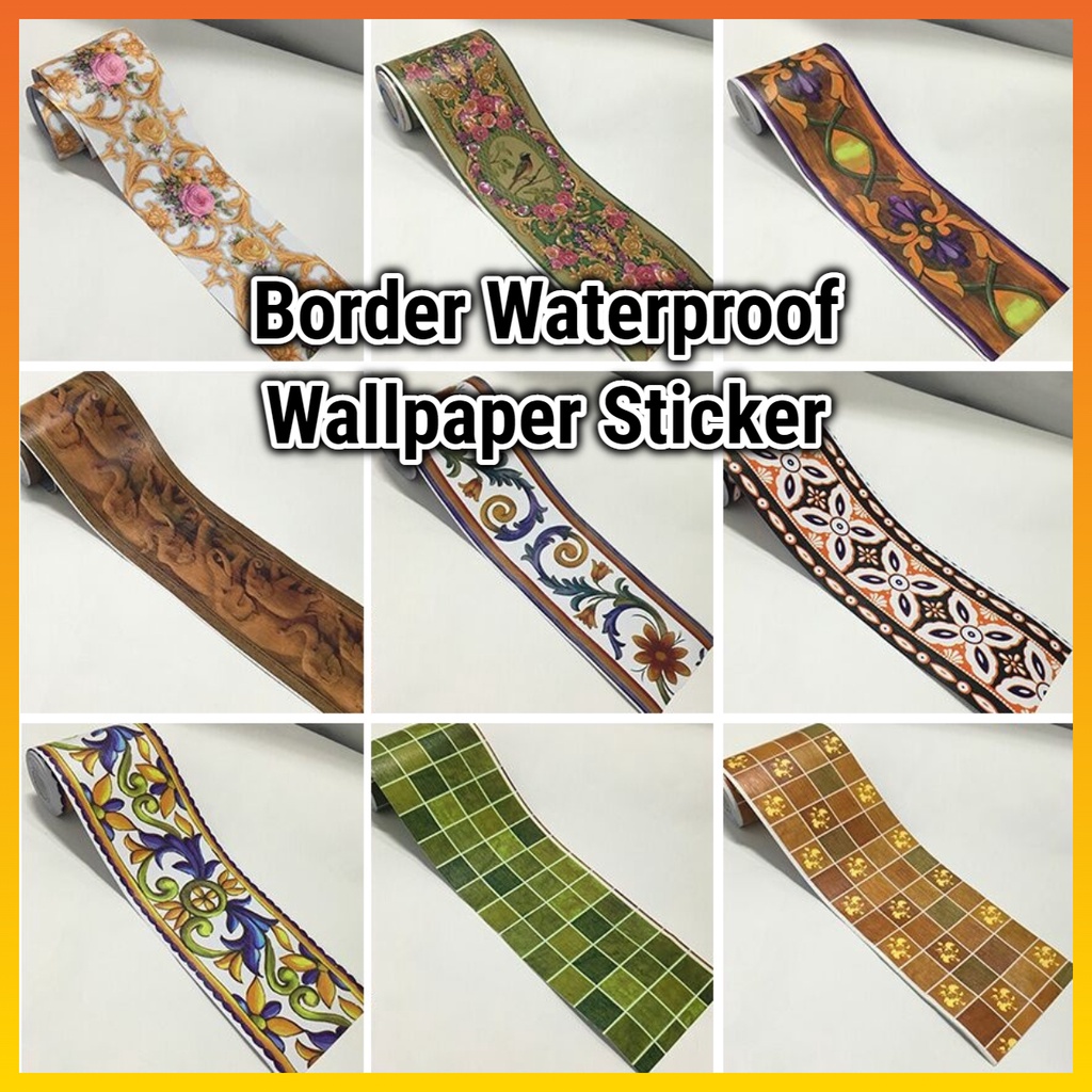 10 Meter Self Adhesive Border Sticker, Waist Line Sticker, Baseboard ...