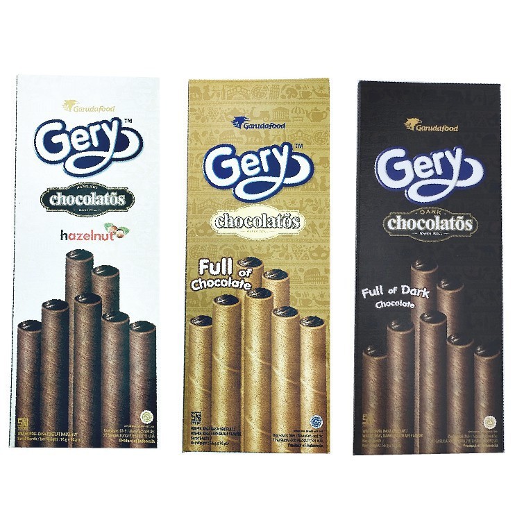 GERY Chocolatos Wafer Roll Box Chocolate, Dark Chocolate, Hazelnut ...