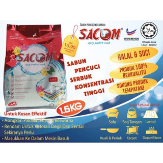 Sabun / Sabun kain / Sabun serbuk PRODUK SACOM / Detergent | Shopee ...