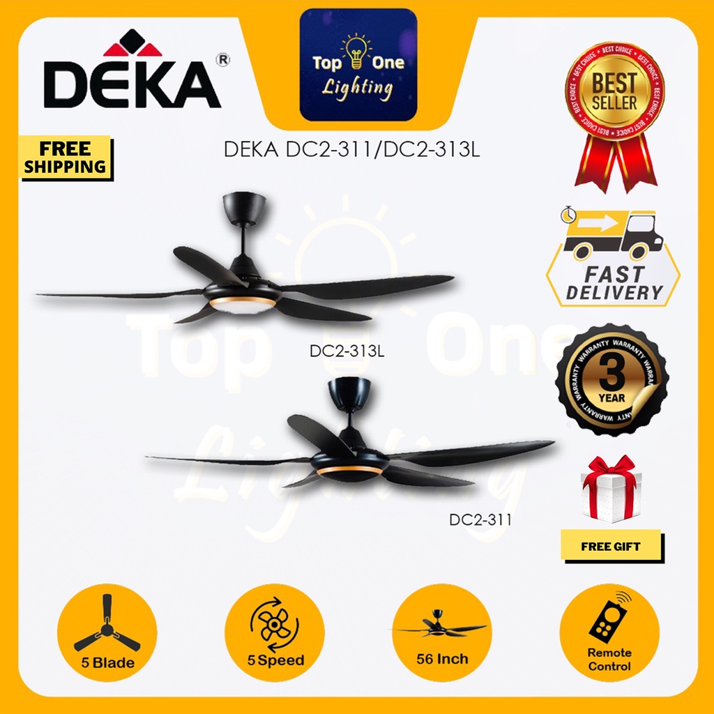 DEKA DC2-311/DC2-313L 56'' CEILING FAN LED CEILING FAN WITH REMOTE ...