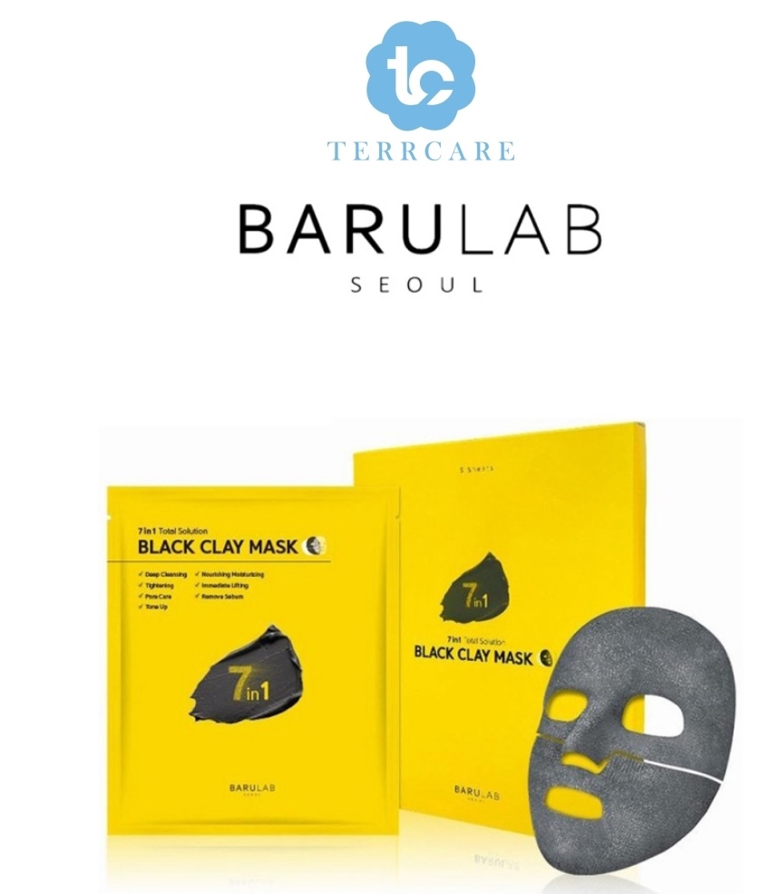 Barulab 7in1 Total Solution Black Clay Mask 18g expire date 2023 March ...