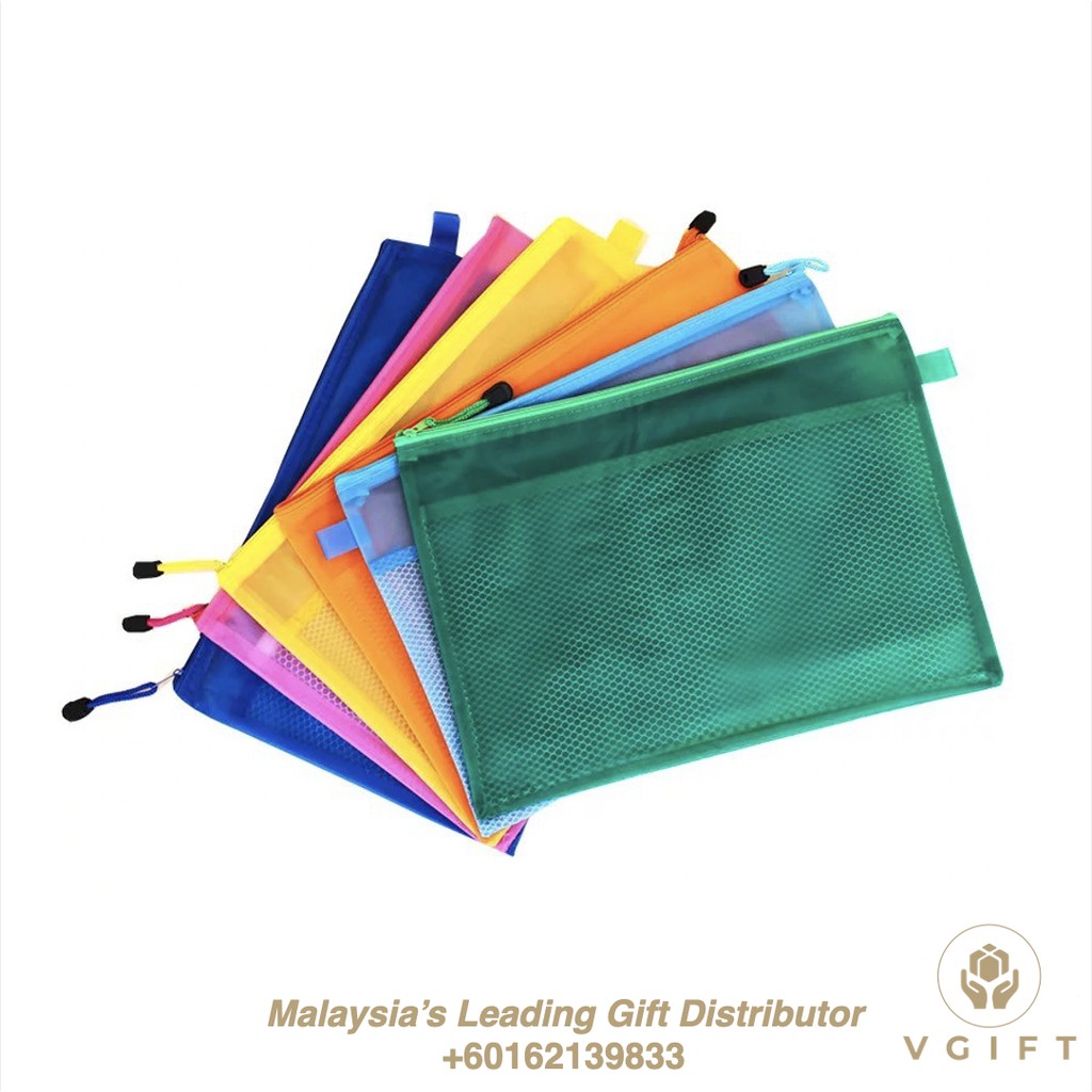 [ 12pcs ] A3 / A4 / A5 / A6 (2 LAYER) Document Bag Zipper File Pocket ...