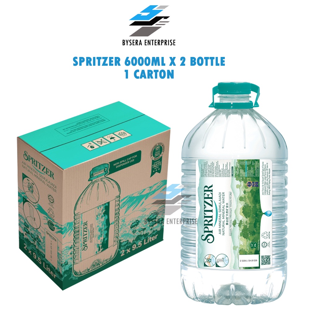 SPRITZER Mineral Water 6000ml X 2 bottle 1 Carton | Shopee Malaysia