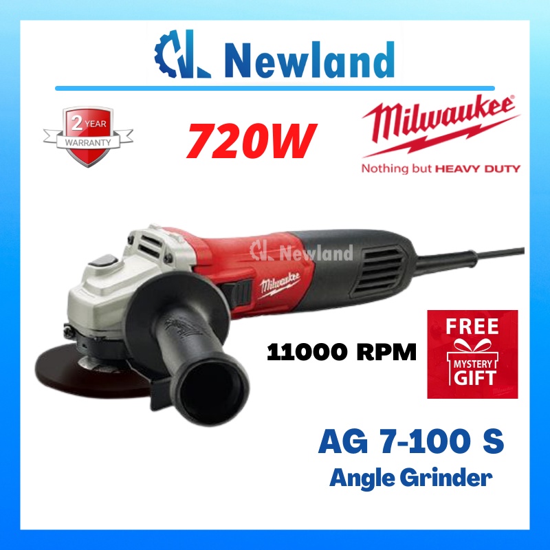 Milwaukee Angle Grinder 4'' 720W (AG7-100S) | Shopee Malaysia