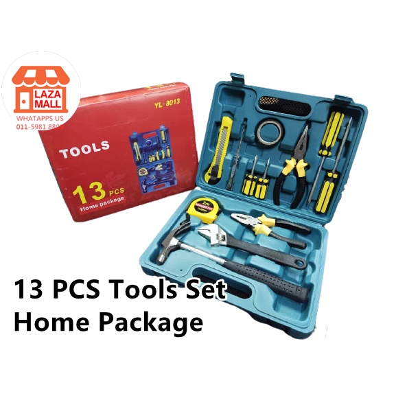 13 PCS TOOLS SET COMBINATION YL-8013 HARDWARE CAR HOME PACKAGE ...