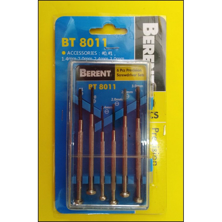 BERENT 6PCS PRECISION SCREW DRIVER SET ( BT8011 ) | Shopee Malaysia
