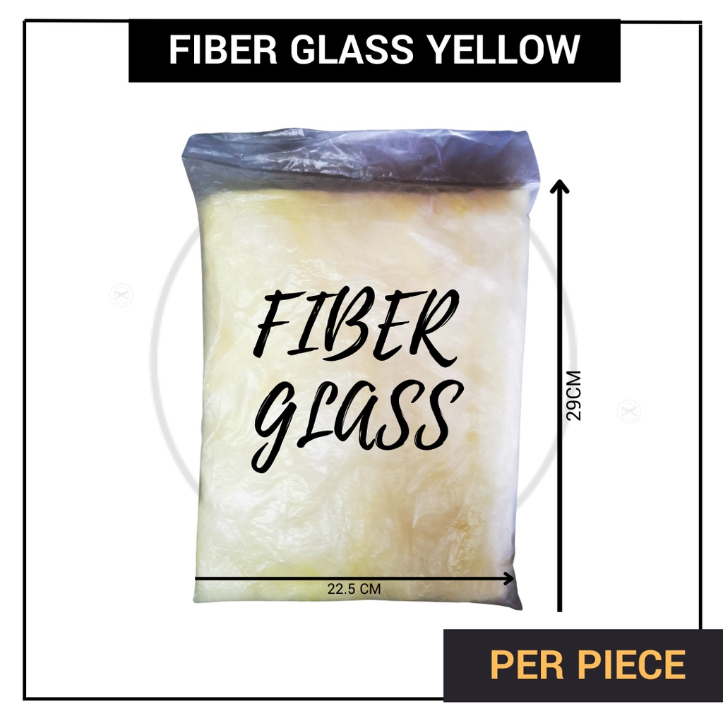 FIBER GLASS YELLOW (22.5cm x 29cm) Fiber Exhaust Fibre Glass Exhaust ...