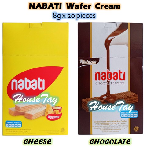 7g x 20pcs Nabati Cream Wafer Cheese / Chocolate | Shopee Malaysia