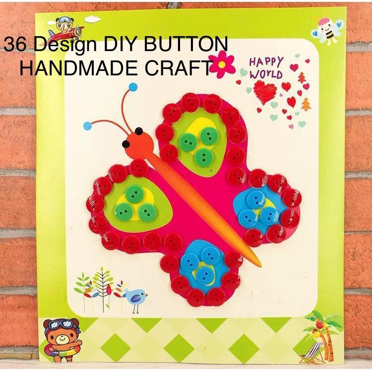 36 designs DIY Button Art Early Learning Hand craft for kid(with ...
