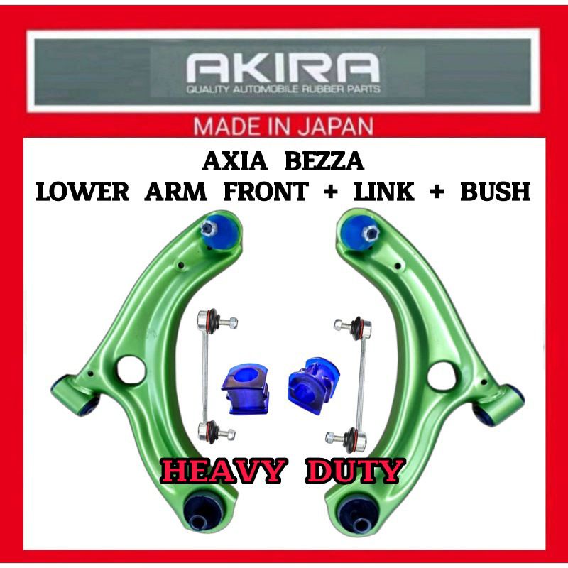 AKIRA PERODUA AXIA BEZZA LOWER ARM FRONT HEAVY DUTY + LINK + BUSH ...