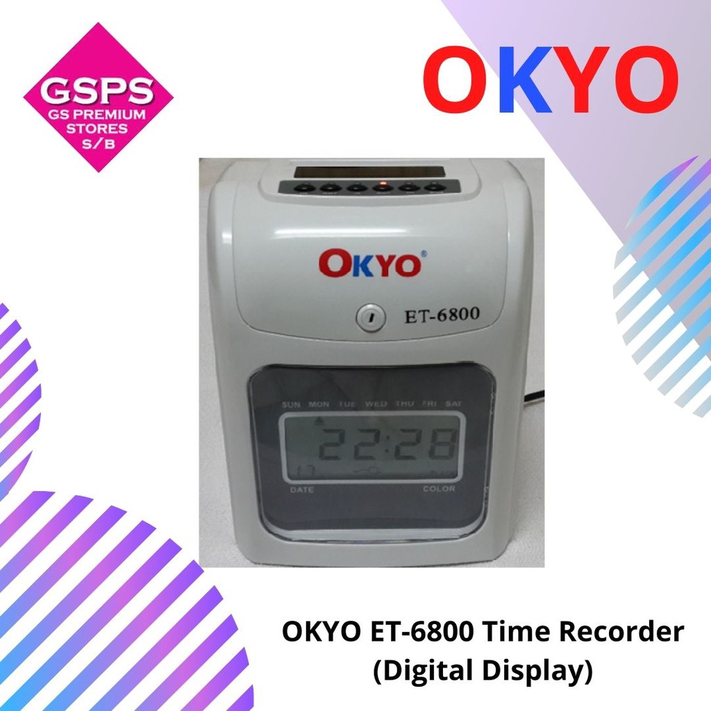 OKYO ET-6800 Time Recorder (Digital Display) | Shopee Malaysia