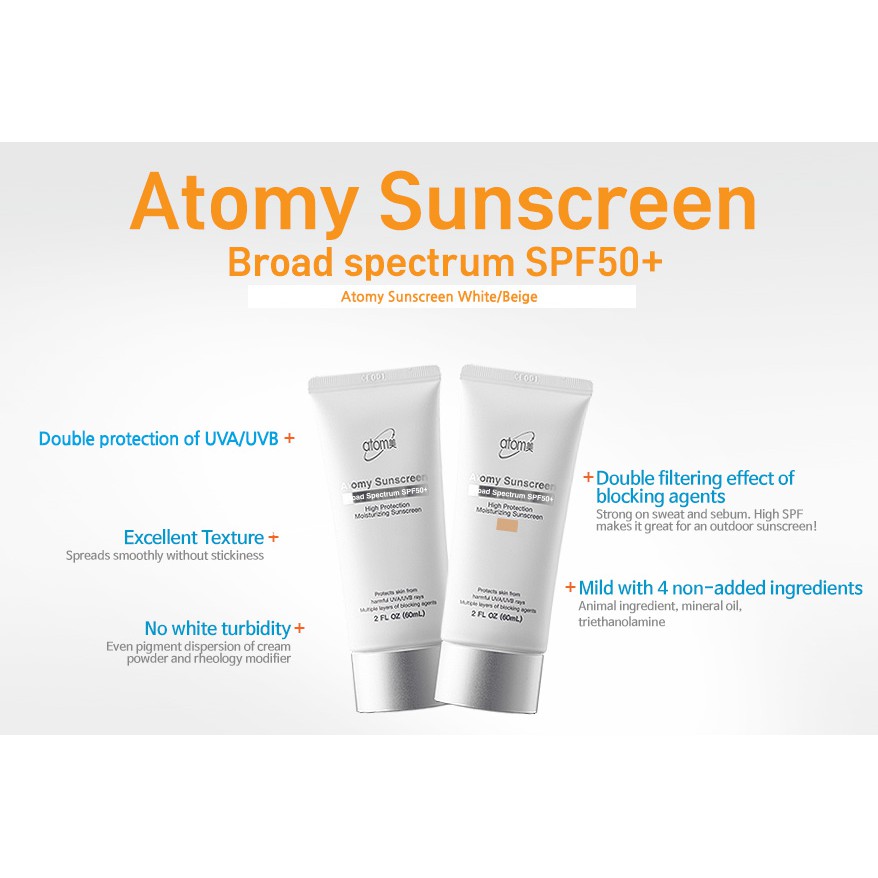 (Ready stock)Korea Atomy sunscreen skin care SPF50+ | Shopee Malaysia