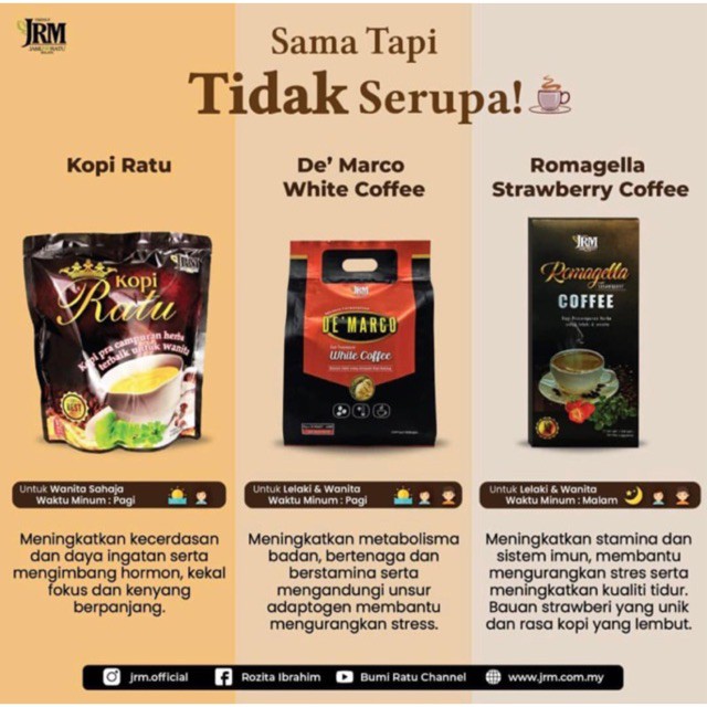 JRM KOPI RATU/ DE MARCO / ROMAGELLA JAMU RATU MALAYA | Shopee Malaysia