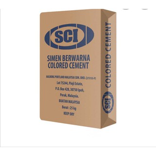 Colour Cement in bulk (Simen warna) cement merah/ biru/hitam/kuning ...