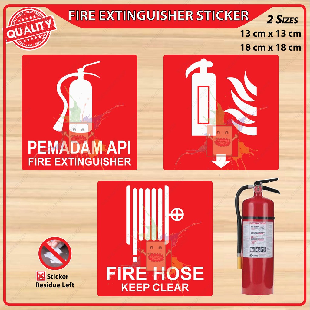 Fire Hose / Fire Extinguisher PVC Sticker | Shopee Malaysia