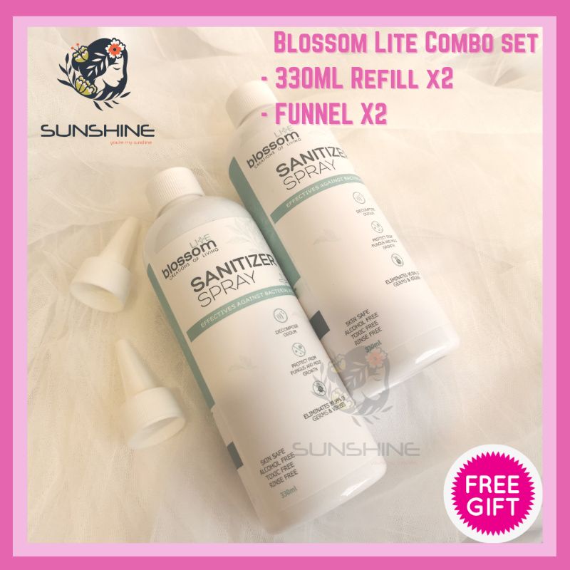 [SUNSHINE] COMBO SET - Blossom Sanitizer REFILL BOTTLE 330ML X2 Alcohol ...