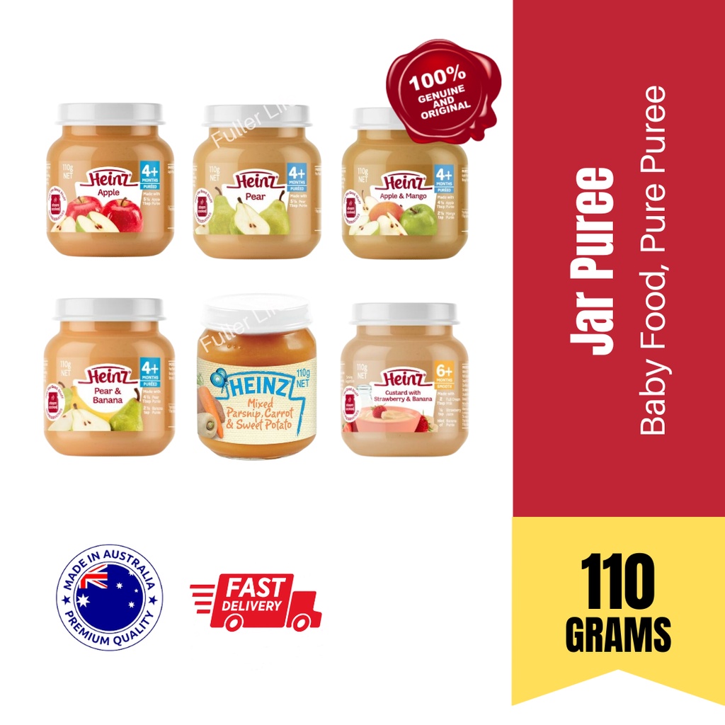 HEINZ Puree Jars (110g) | For Baby Fruit & Vegetables Puree | Shopee ...