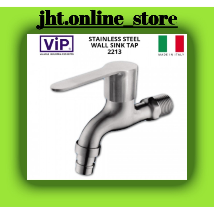 ViP Wall Bib Tap Stainless Steel SUS304 (SS-2213) | Shopee Malaysia